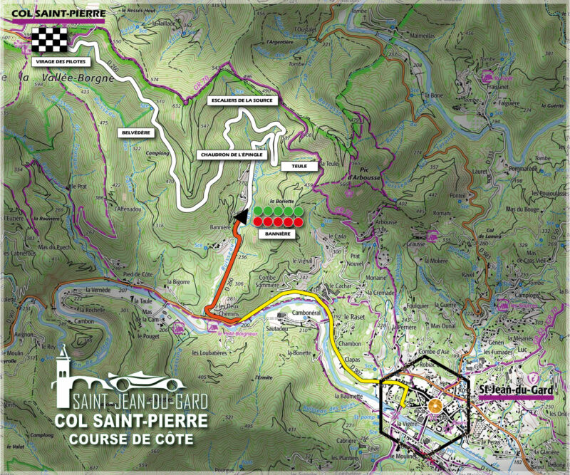 Tracé de la montée - Col Saint-Pierre